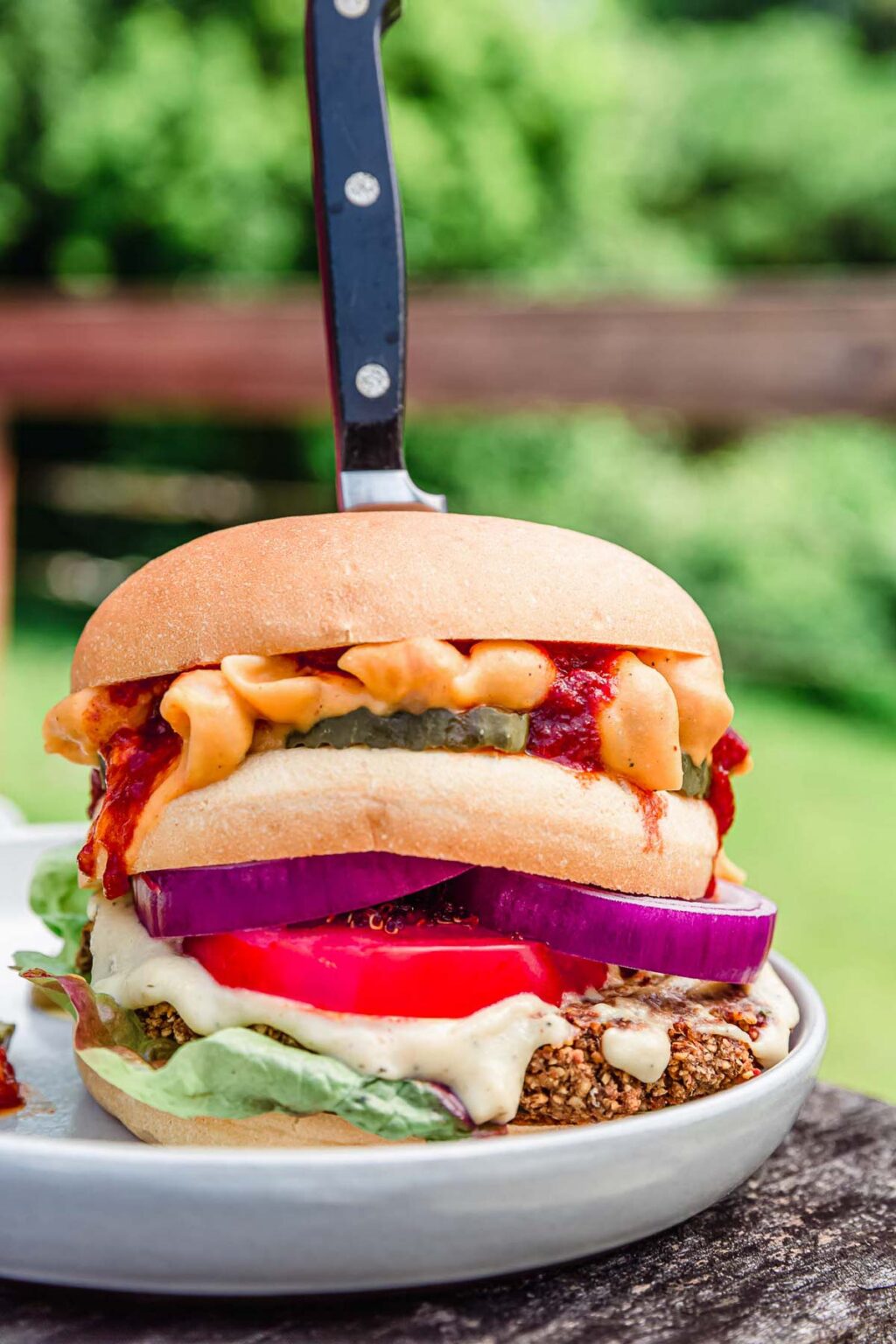 Bacon Mac and Cheese BBQ Blue Burger • Beautiful Ingredient