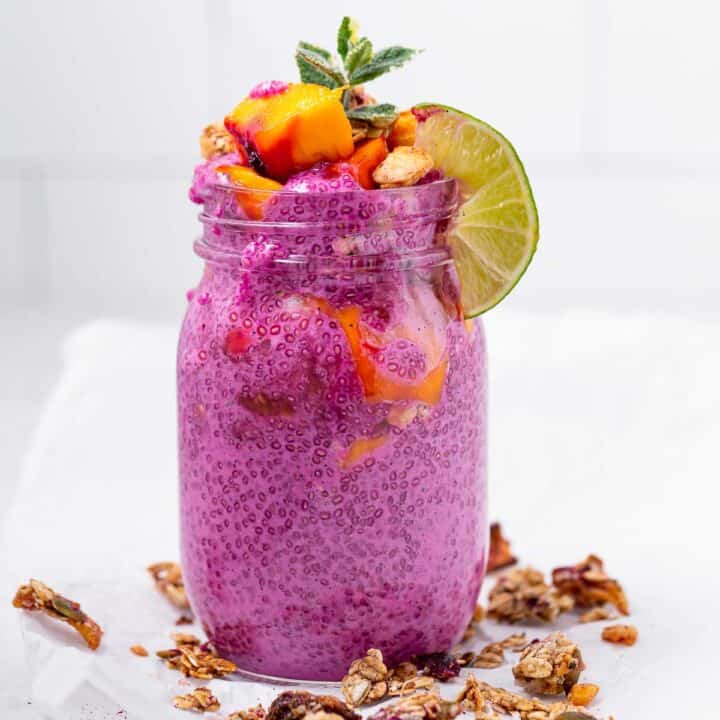 Pink Dragon Fruit Chia Pudding • Beautiful Ingredient