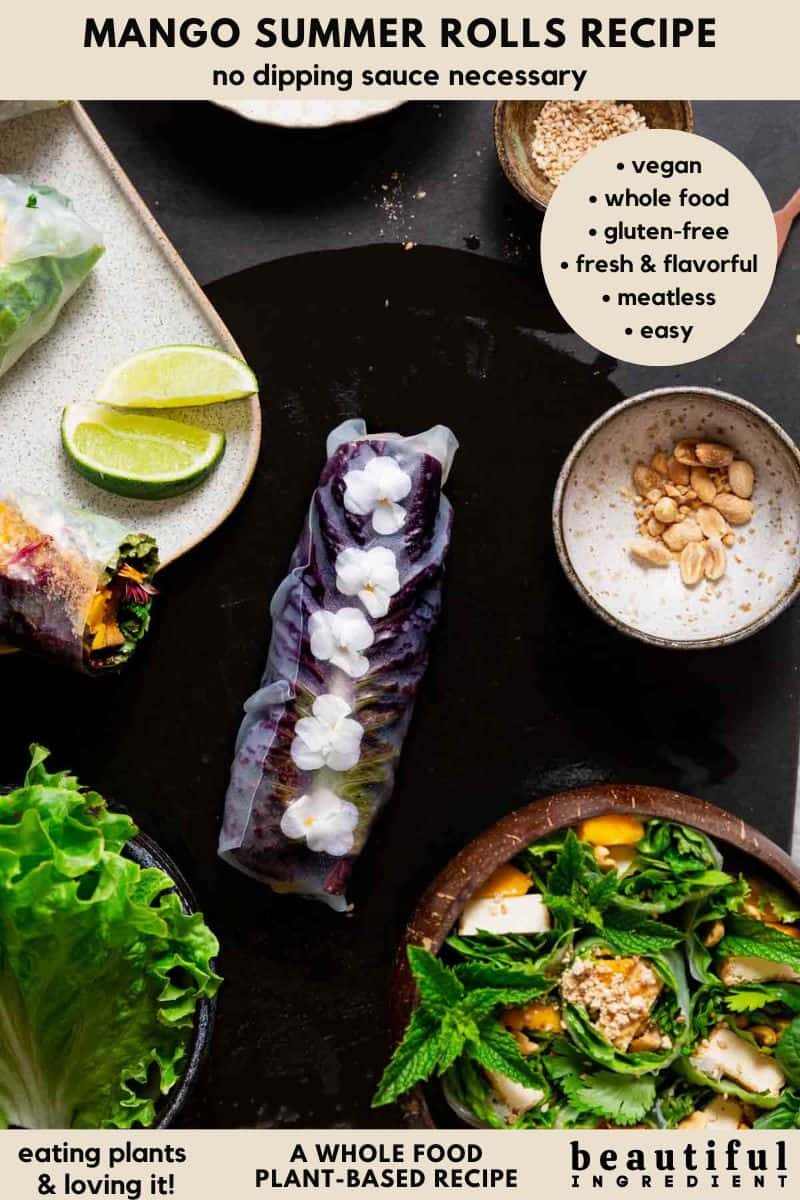 Vegan Mango Summer Rolls • Beautiful Ingredient